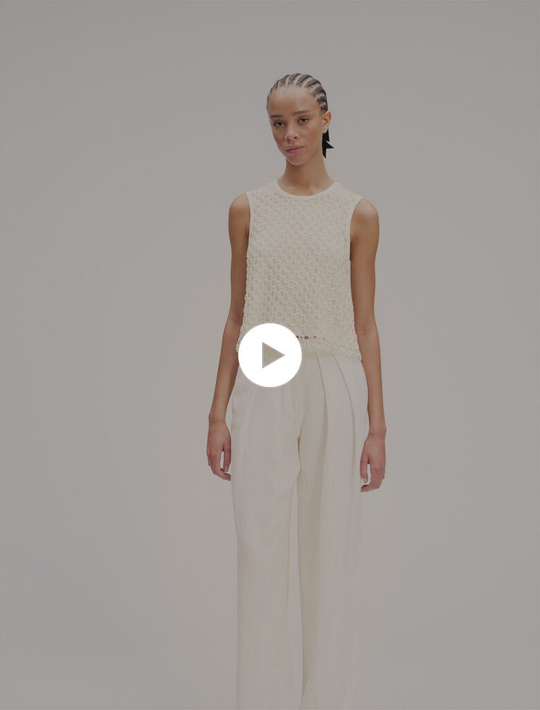 Crochet top with beads White For Women | Maje Crochet top with beads White For Women | Maje
