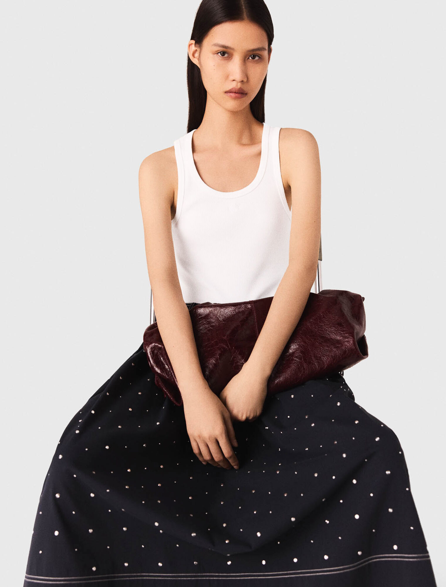 Rib knit tank top White For Women | Maje