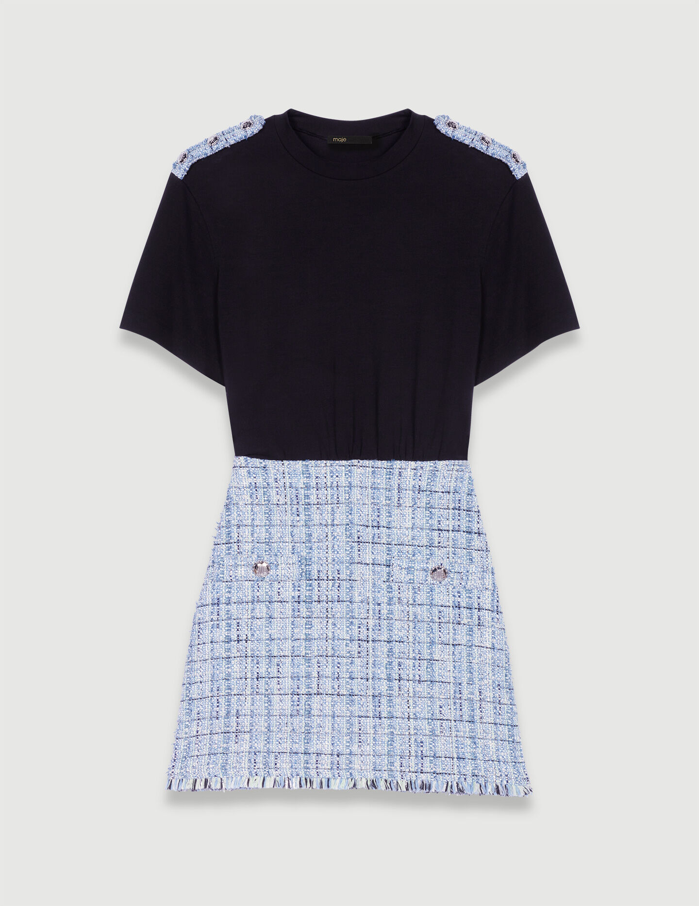 Tweed dress Blue For Women | Maje Tweed dress Blue For Women | Maje