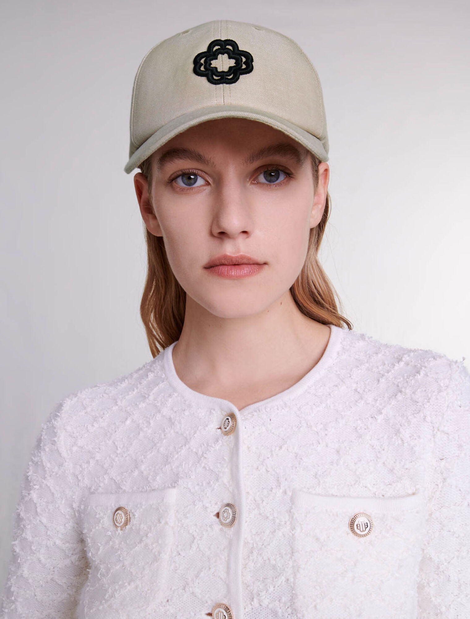 Linen and cotton cap White For Women | Maje