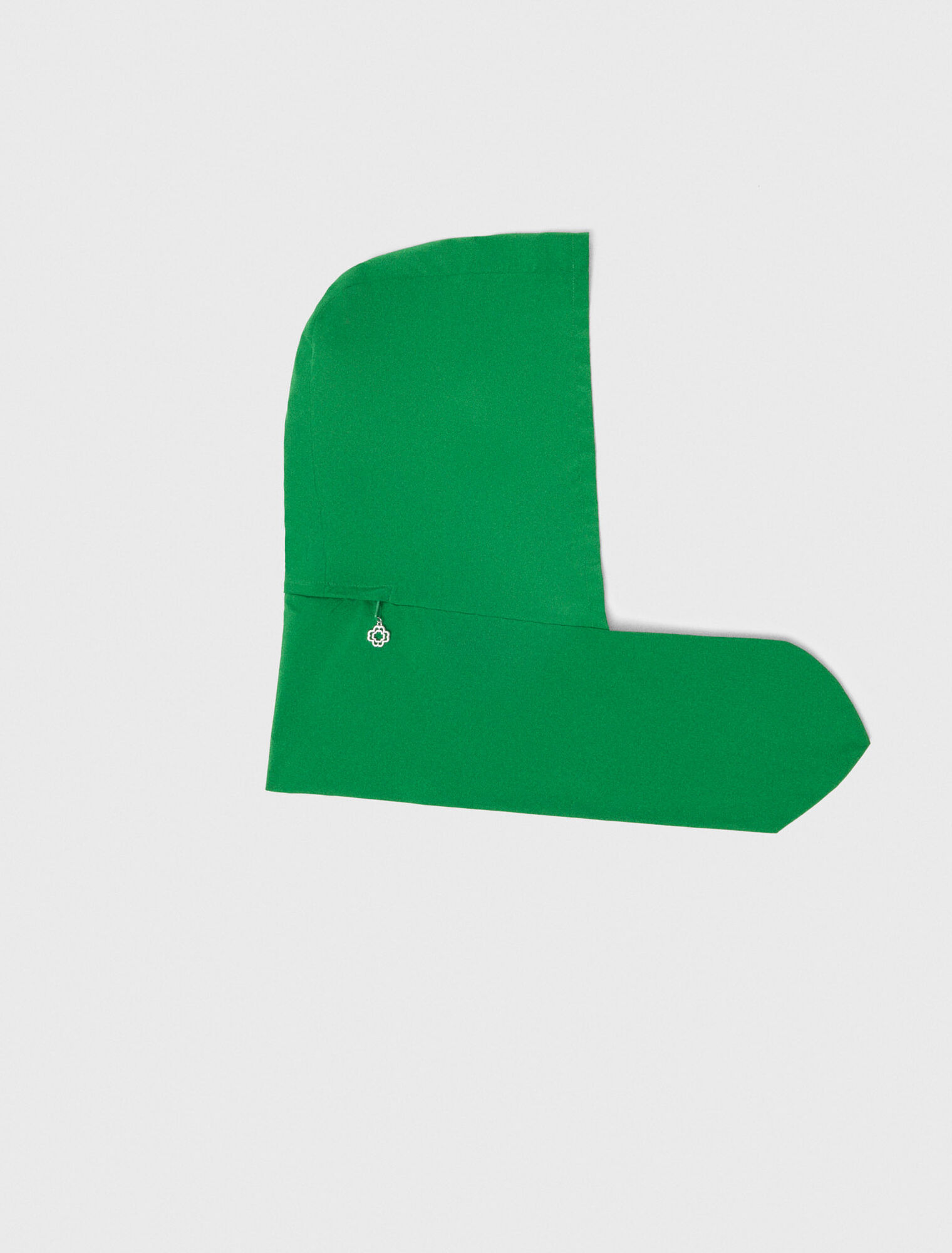 Tie-up waterproof hood Green For Women | Maje