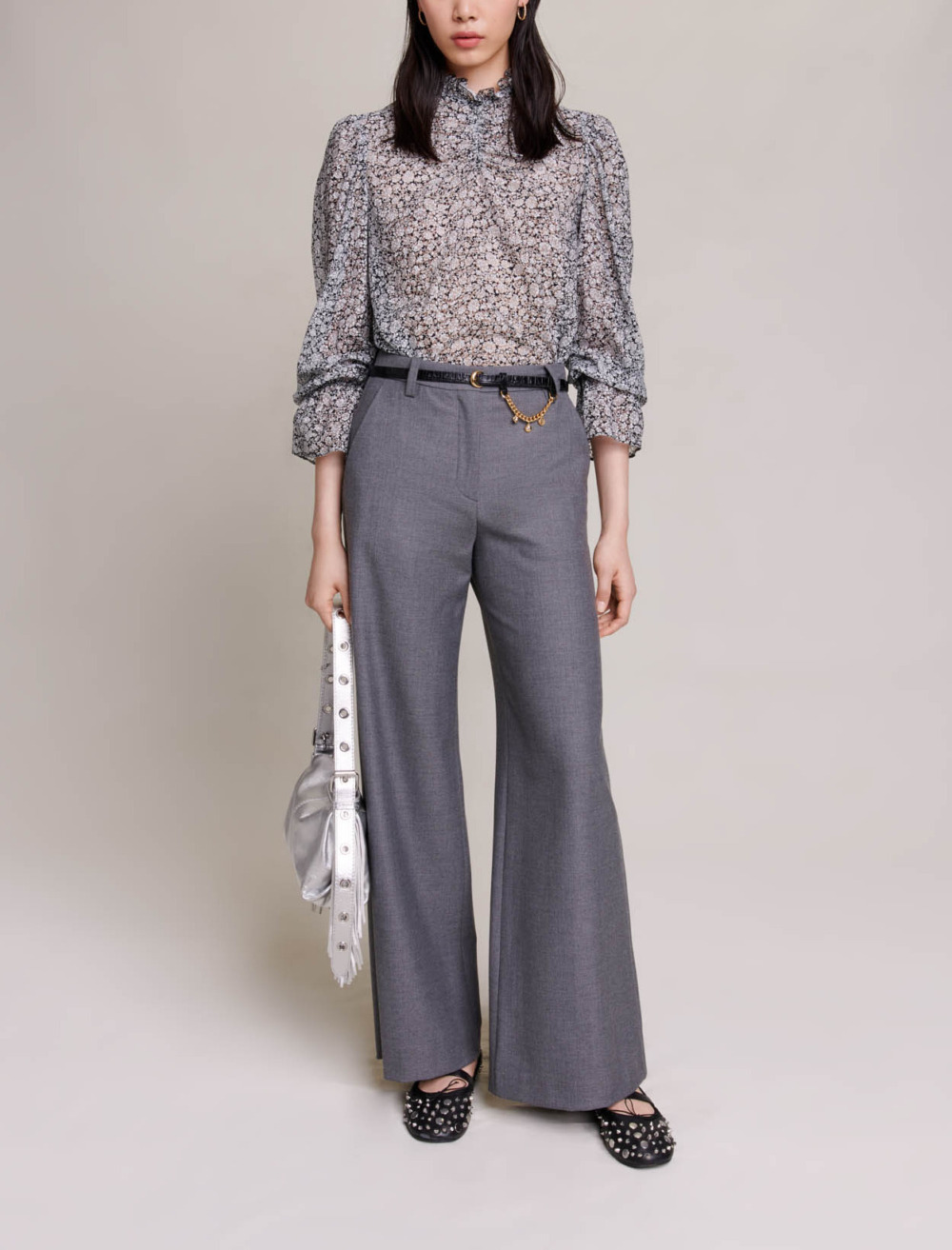 Flower print blouse Bicolor For Women | Maje