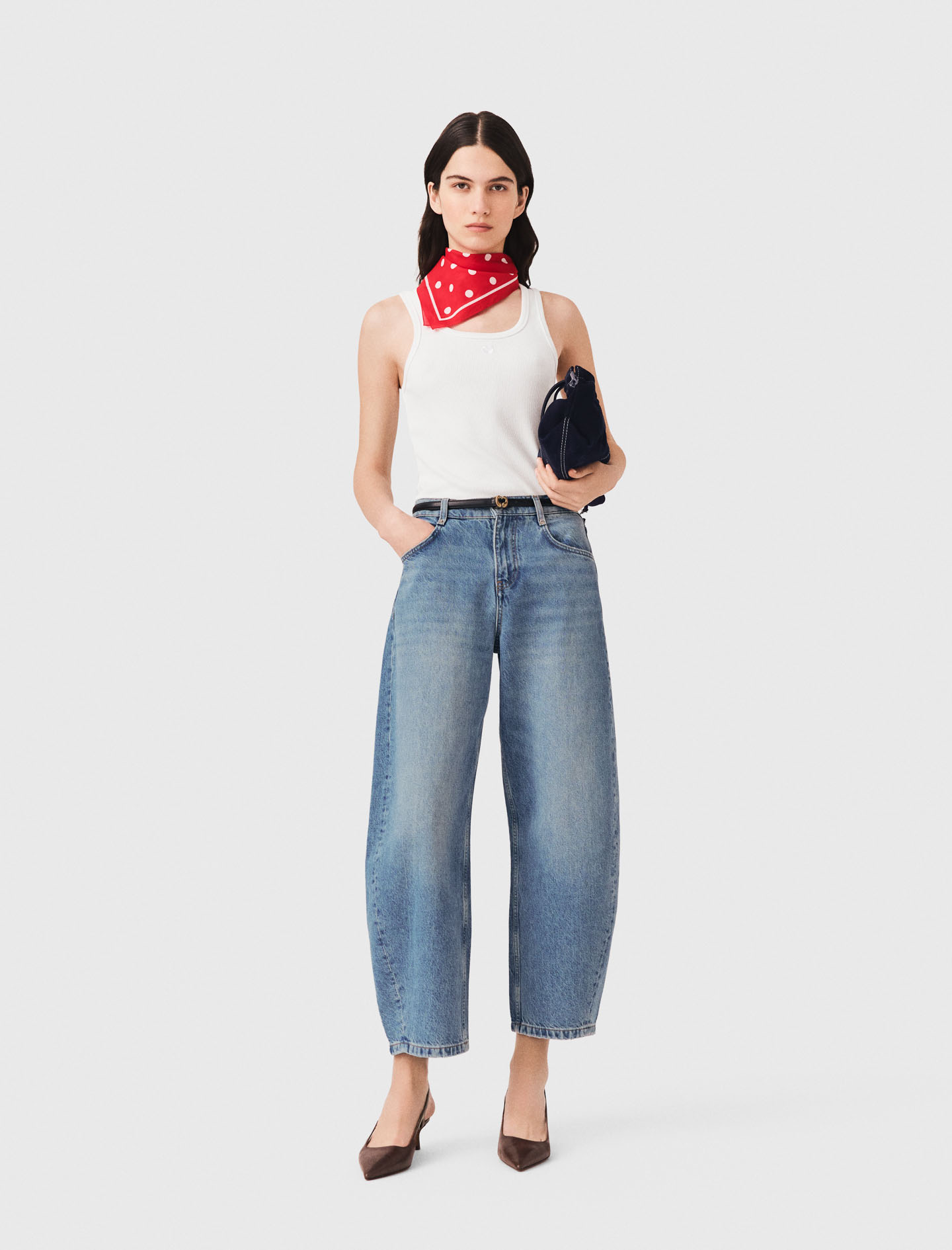 Balloon jeans Blue For Women | Maje