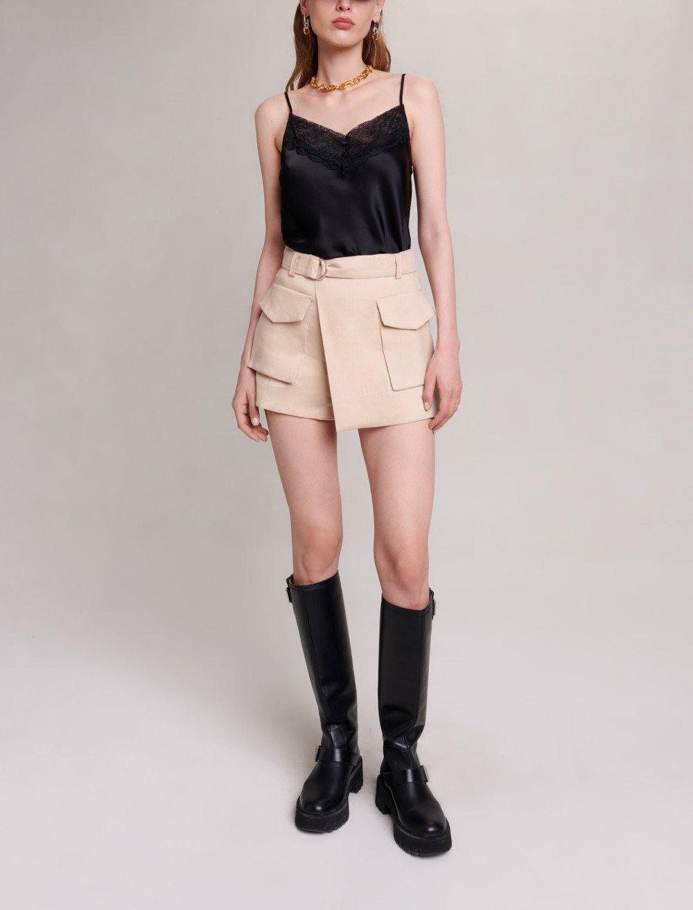 Asymmetric shorts Natural For Women | Maje