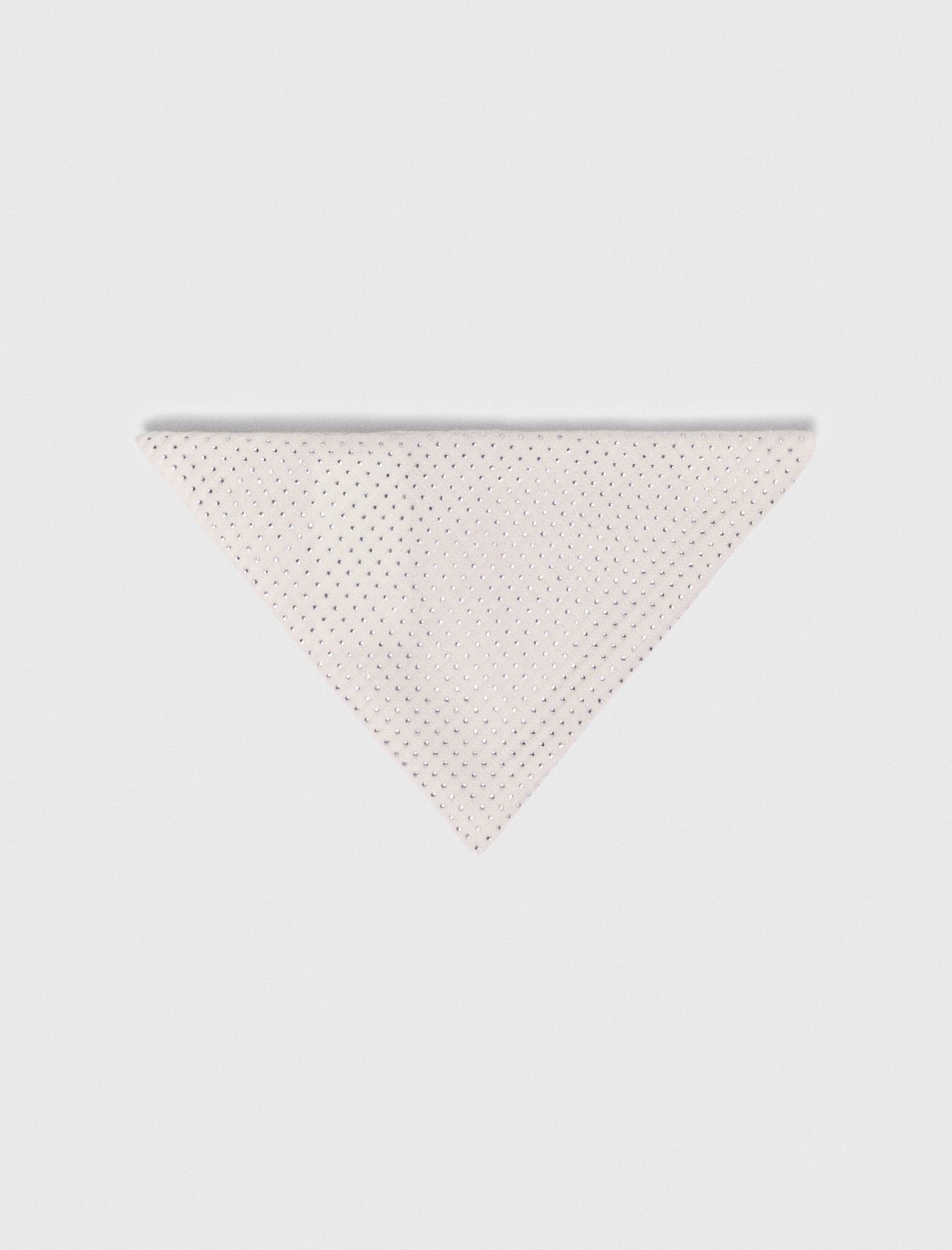 Rhinestone wool triangle scarf White For Women | Maje