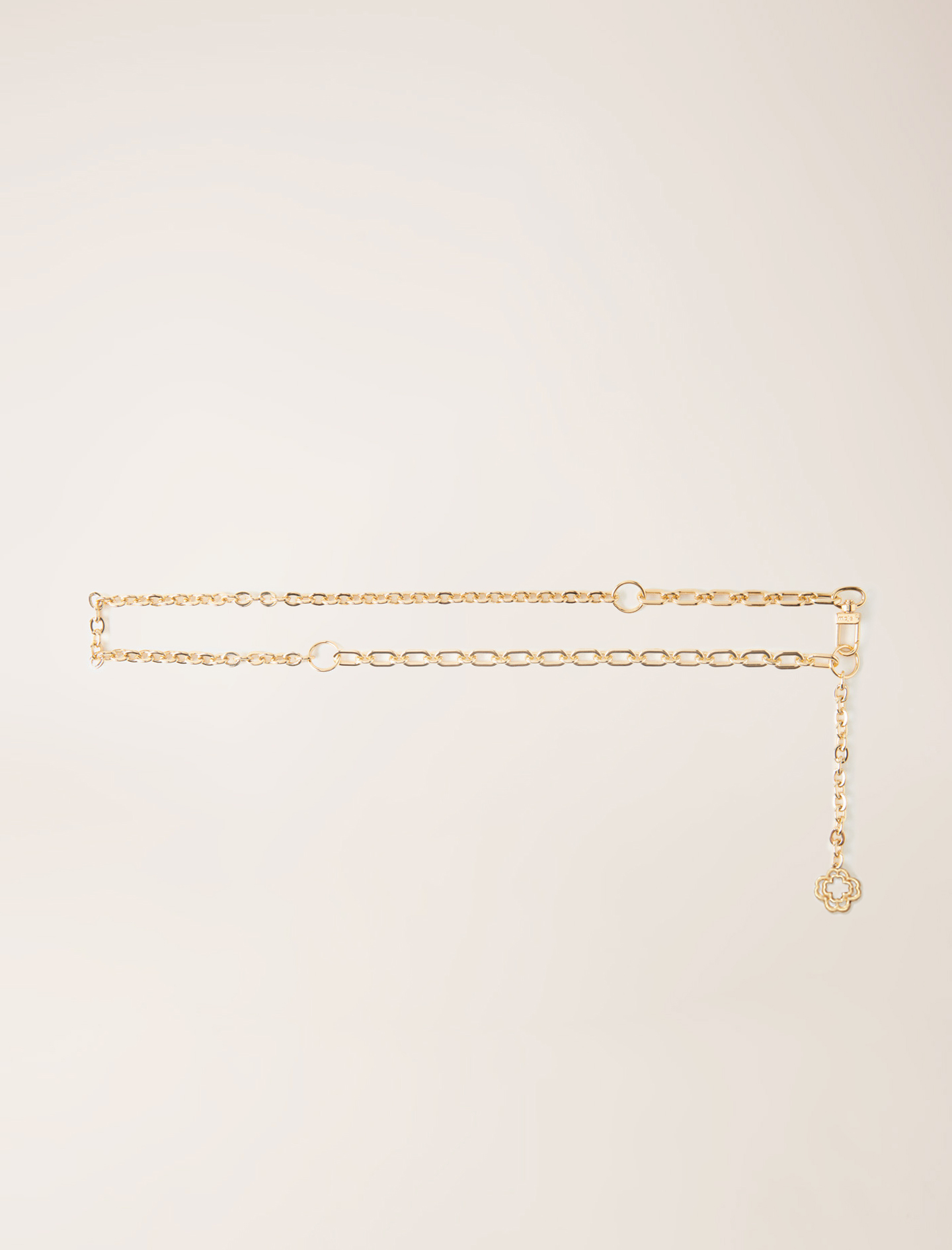 Clover logo chain belt Denim - Jeans For Women | Maje