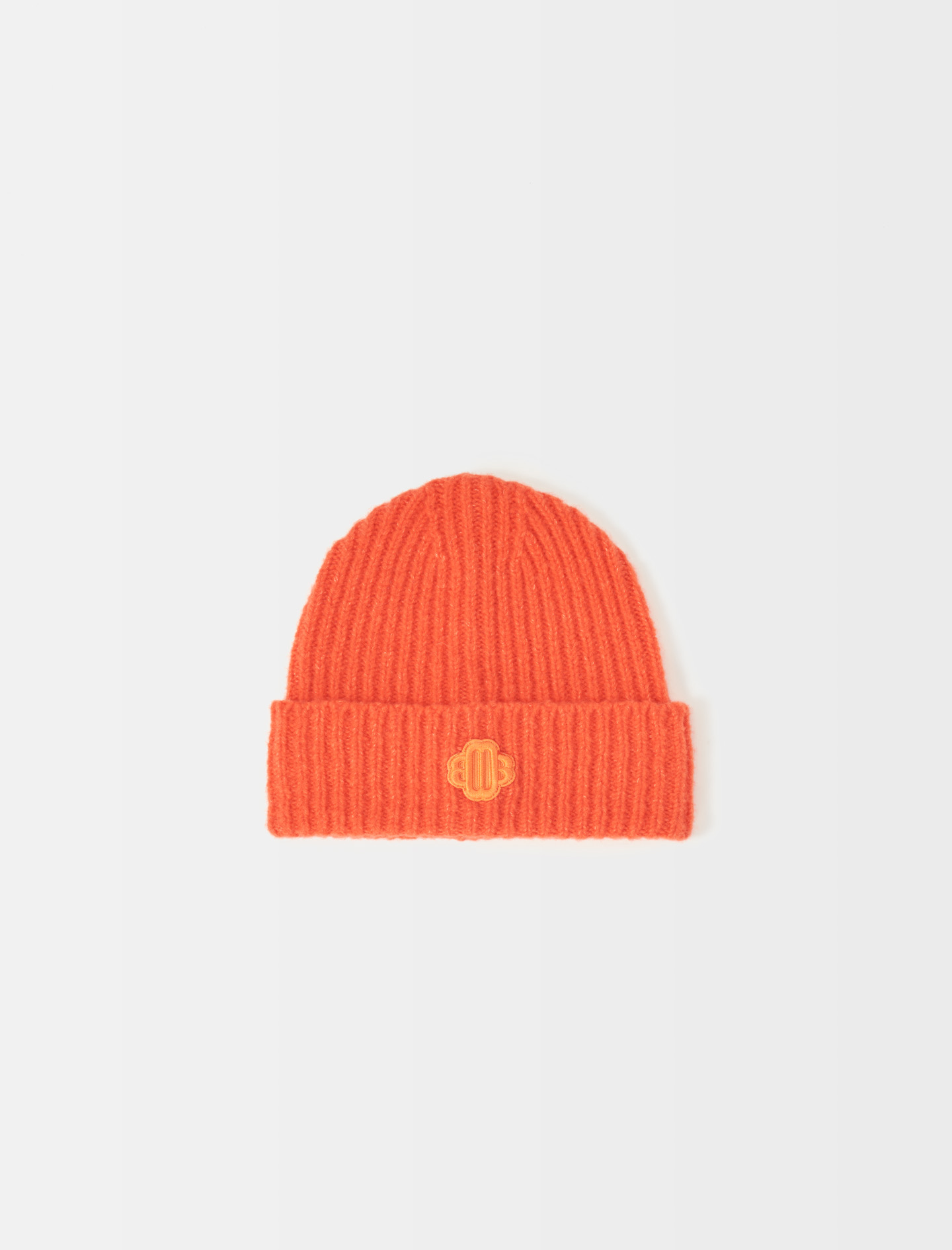 Knitted hat with Clover lapels Yellow / Orange For Women | Maje